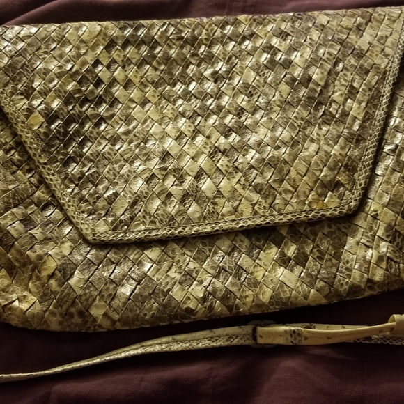LELYA | Bags | Lelya Snakeskin Shoulderclutch Handbag | Poshmark